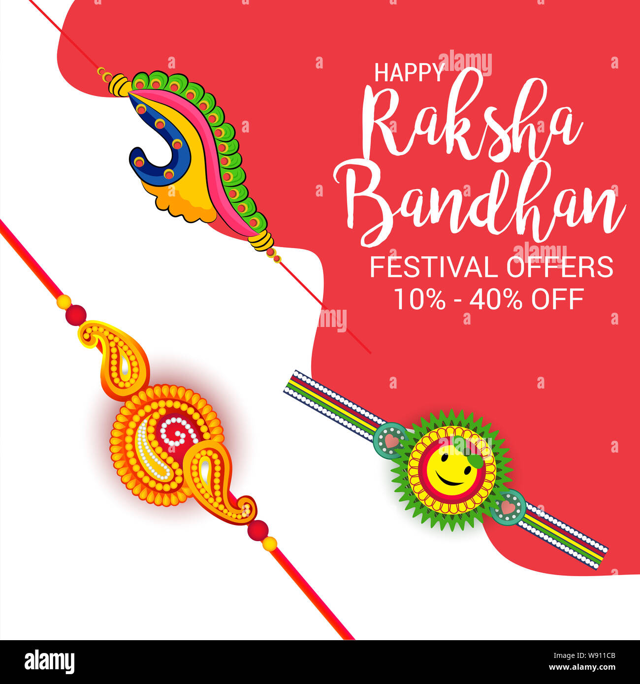 Vector illustration of a Background for Happy Raksha Bandhan Indian ...