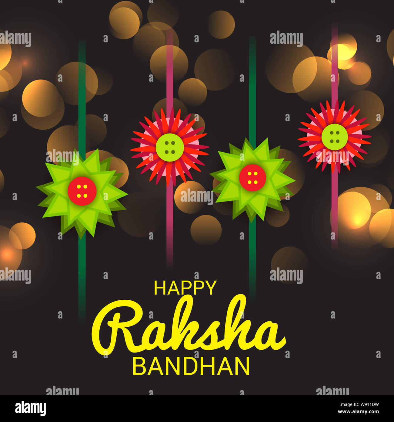 Vector illustration of a Background for Happy Raksha Bandhan Indian ...