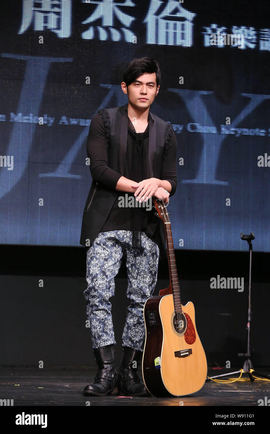 Taiwanese singer Jay Chou poses at Music of Jay Chou Keynote Speech ...