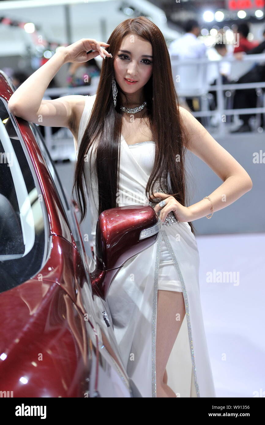 A model during the 13th Beijing International Automotive Exhibition ...
