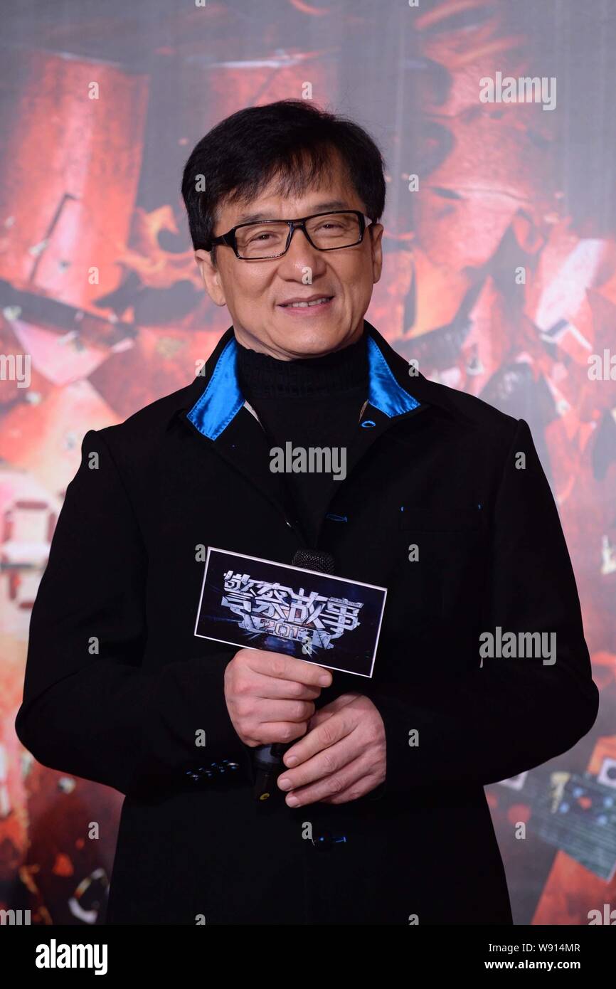 Hong Kong actor Jackie Chan smiles during a press conference for his ...