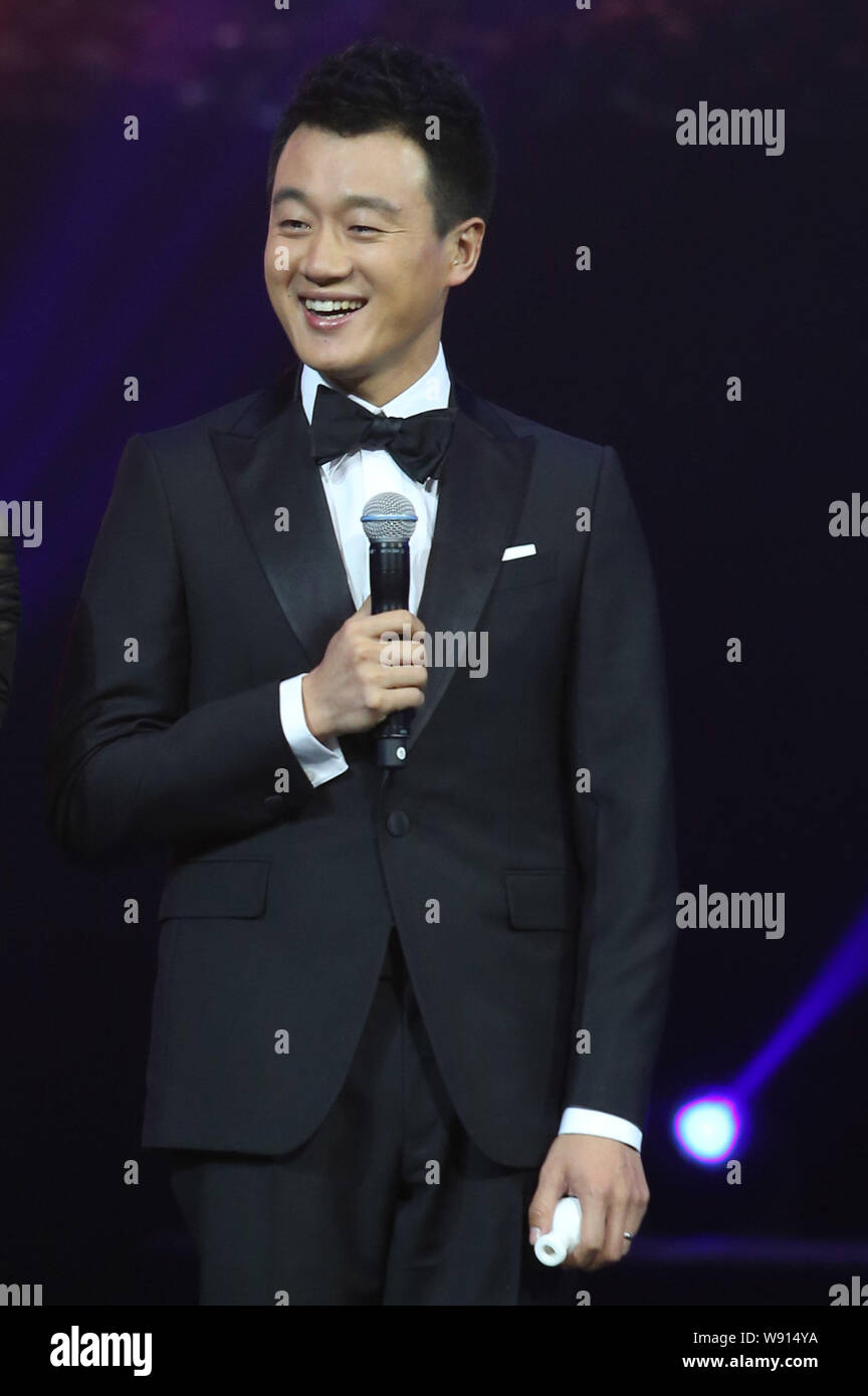 Chinese actor Tong Dawei laughs at the premiere of his new movie "The ...