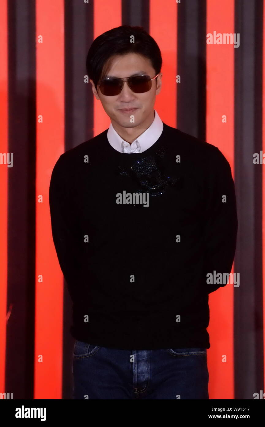 Hong Kong actor Nicholas Tse smiles during a press conference for his ...