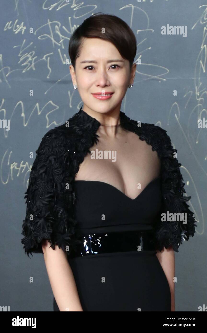 Chinese actress Hai Qing poses on the red carpet for The Esquire Man at ...
