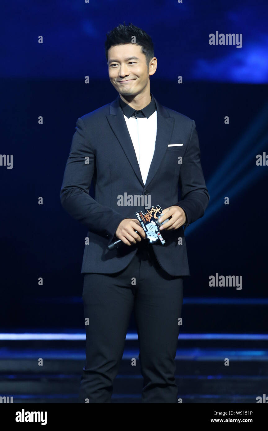 Chinese actor Huang Xiaoming poses at the premiere of his new movie ...