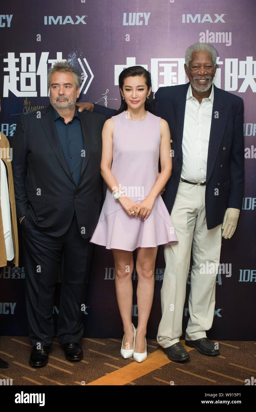 (From left) French director Luc Besson, Chinese actress Li Bingbing and ...