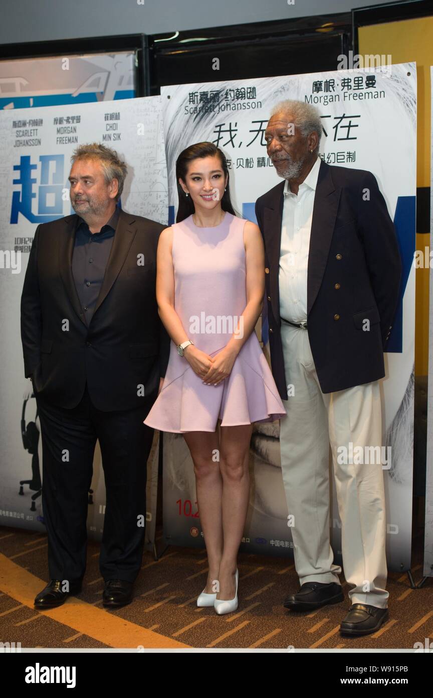 (From left) French director Luc Besson, Chinese actress Li Bingbing and ...