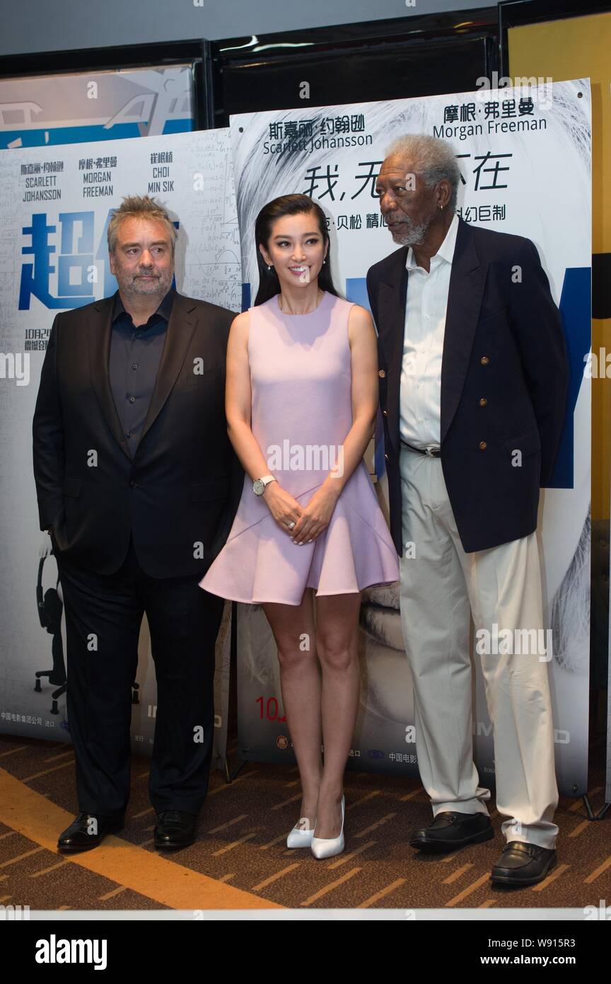 (From left) French director Luc Besson, Chinese actress Li Bingbing and ...