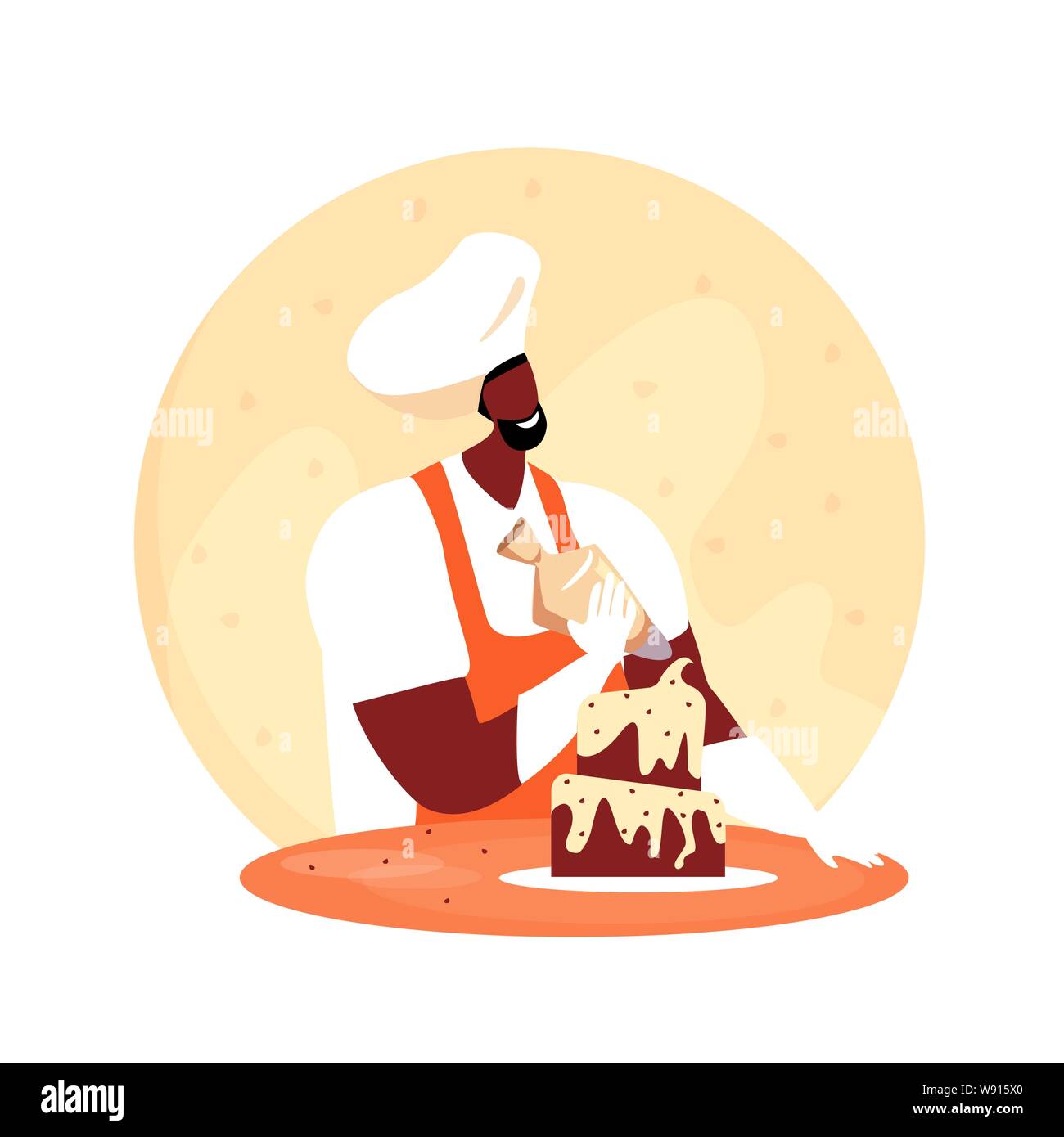 Baker pastry chef cartoon character hi-res stock photography and images ...