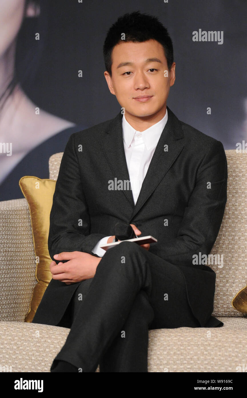 Chinese actor Tong Dawei poses at a press conference for his new movie ...