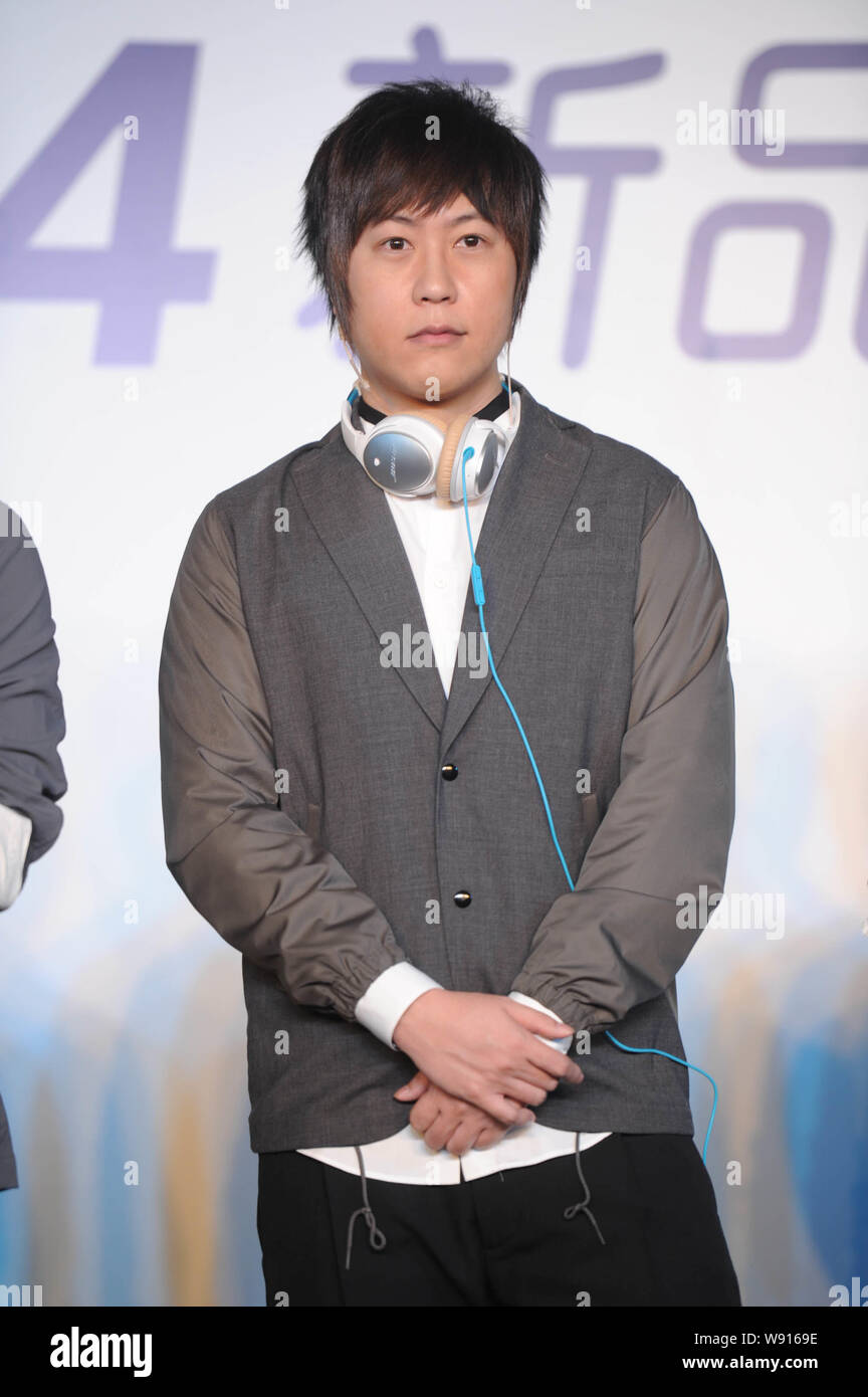 Ashin (Chen Hsin-hung) of Taiwanese band Mayday poses at a launch event ...