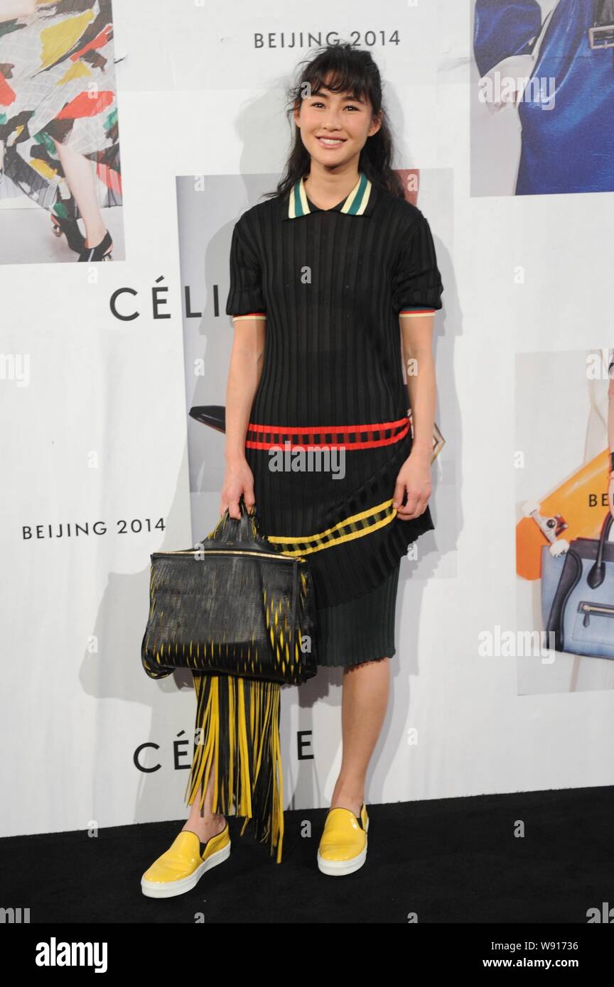 Chinese model and actress Chen Ran poses as she arrives at the Celine ...