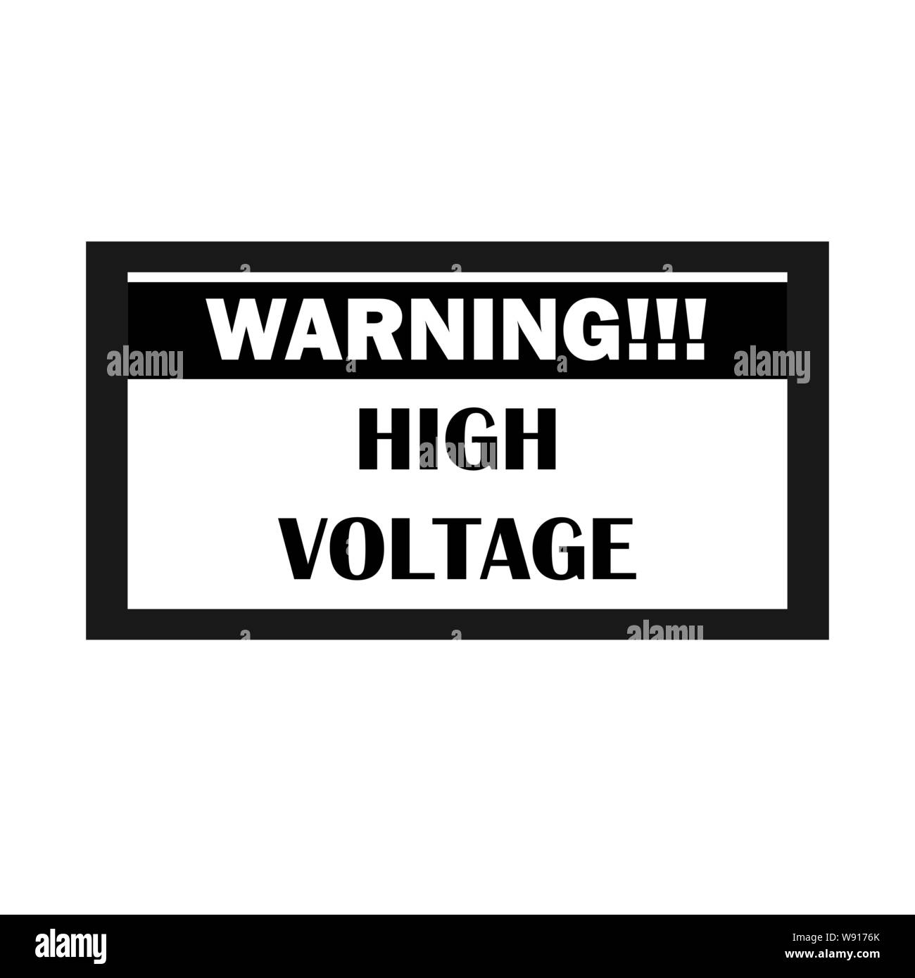 High Voltage Warning Icon. Electrocution Danger Vector Illustration ...