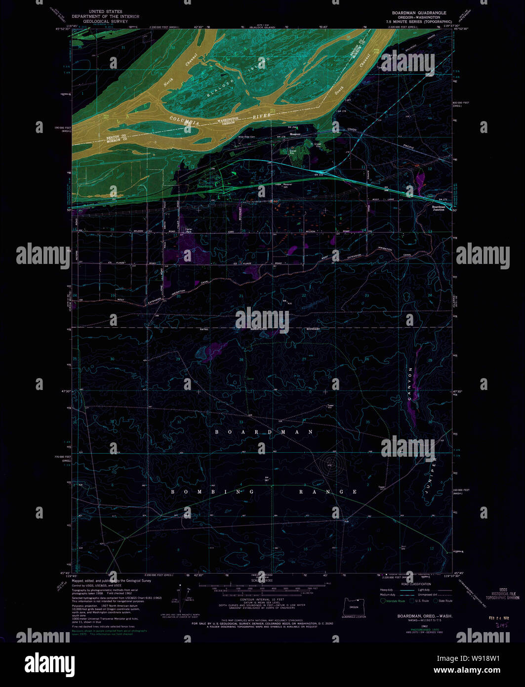 Map of boardman hi-res stock photography and images - Alamy
