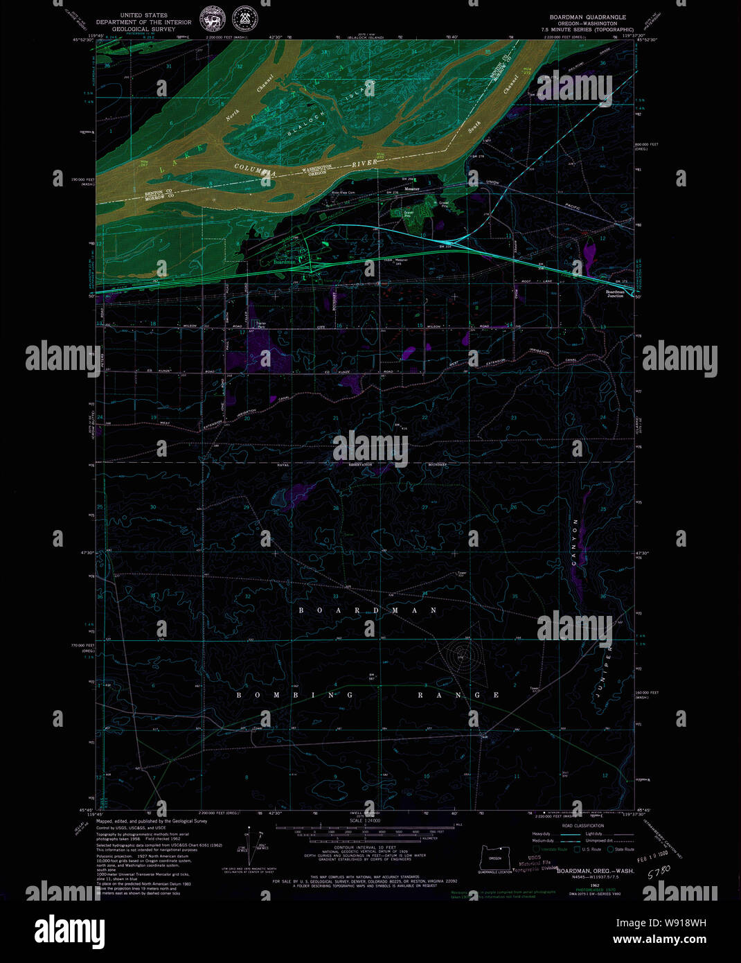 Map of boardman hi-res stock photography and images - Alamy