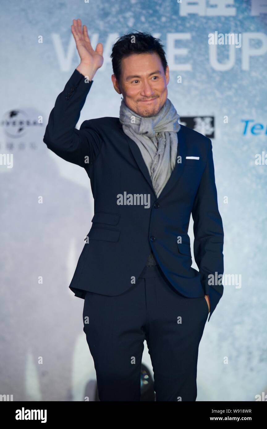 Hong Kong singer Jacky Cheung waves during a press conference for his ...