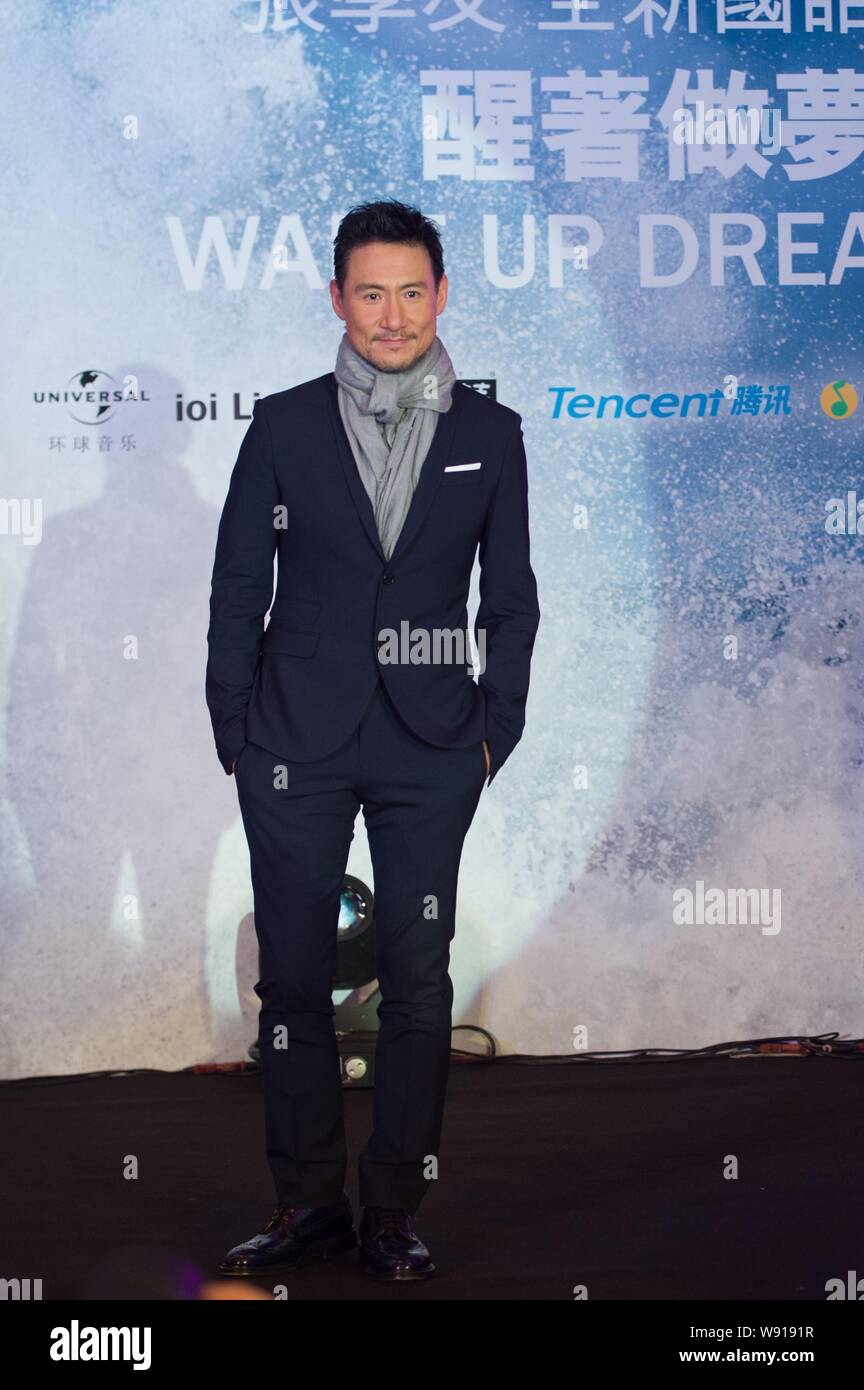 Hong Kong singer Jacky Cheung poses during a press conference for his ...
