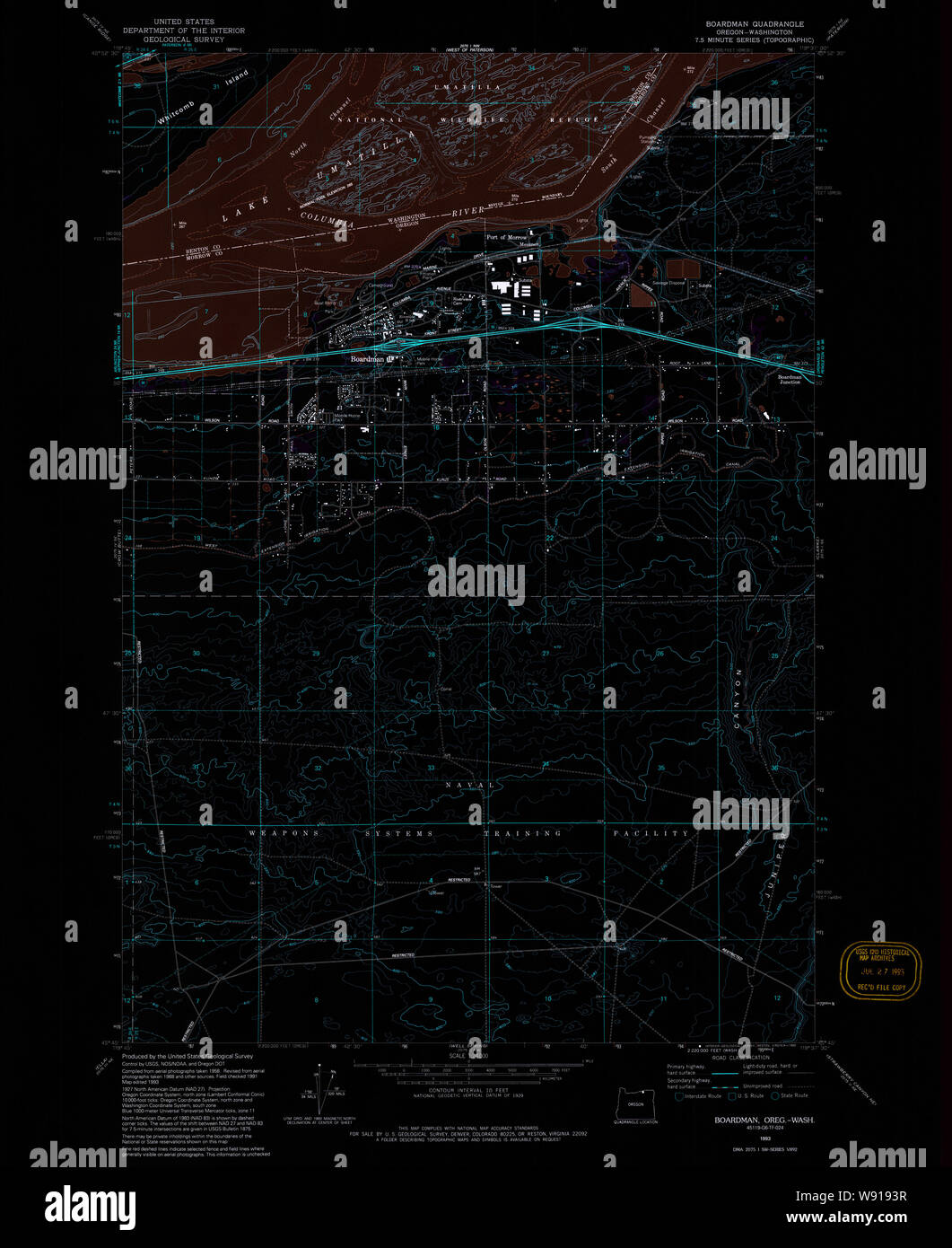 Map of boardman hi-res stock photography and images - Alamy