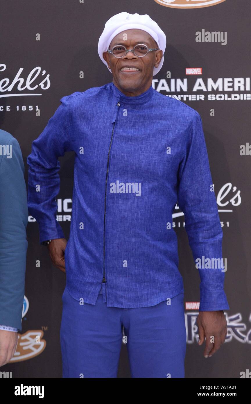 American actor Samuel L. Jackson smiles during a press conference for ...