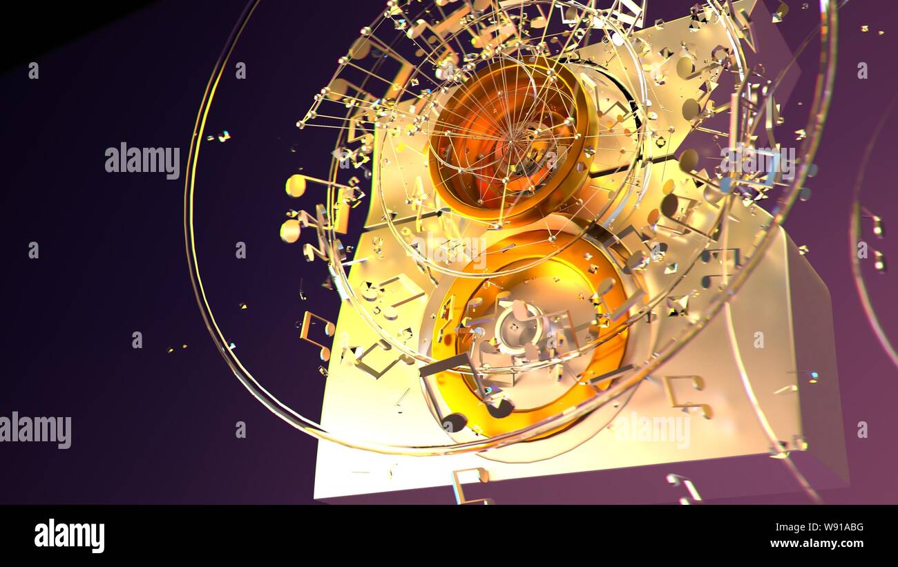 abstract creative speaker digital sound artwork Stock Photo - Alamy