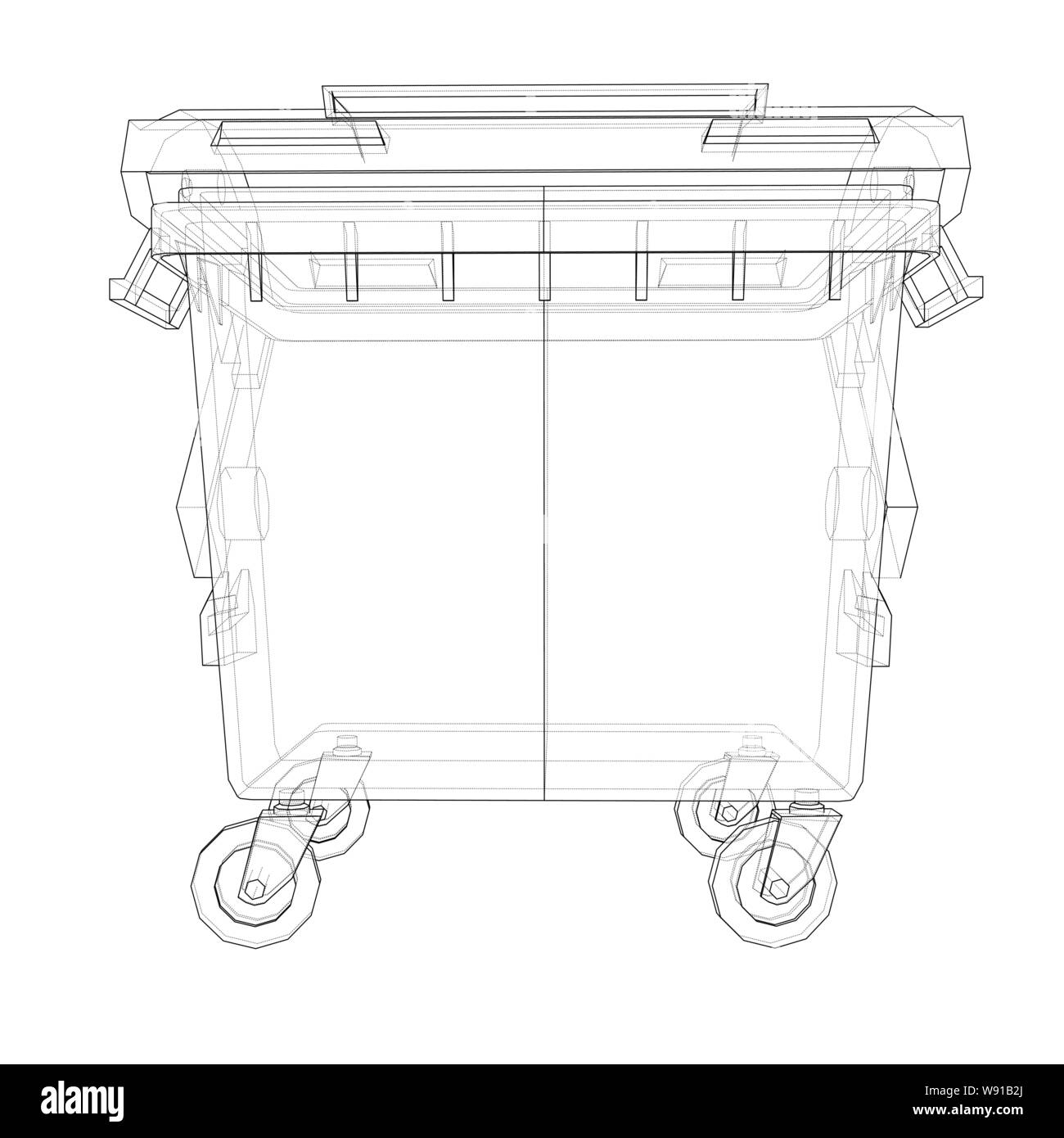 Outline Dumpster or dustbin vector Stock Vector Image & Art - Alamy