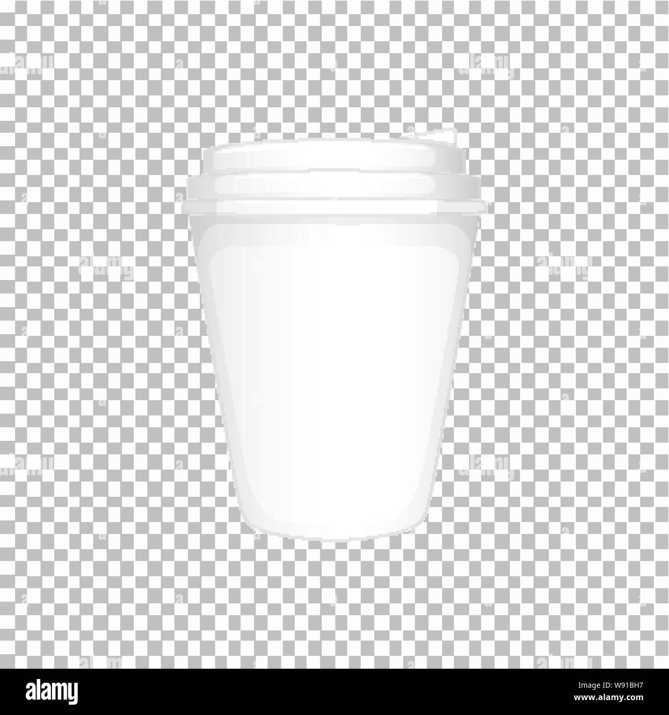 White plastic cup with lid illustration Stock Vector Image & Art - Alamy