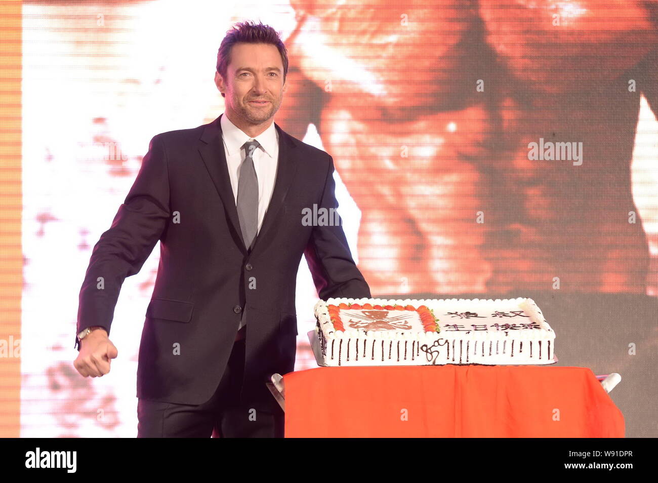 Australian actor Hugh Jackman poses during a press conference for his ...