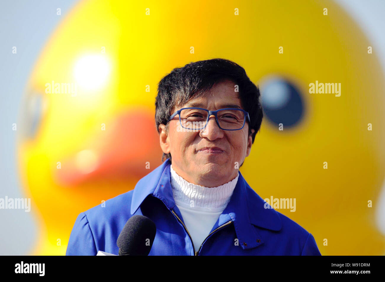 Hong Kong actor Jackie Chan, Chairman of the Chinese Rubber Duck Fan ...