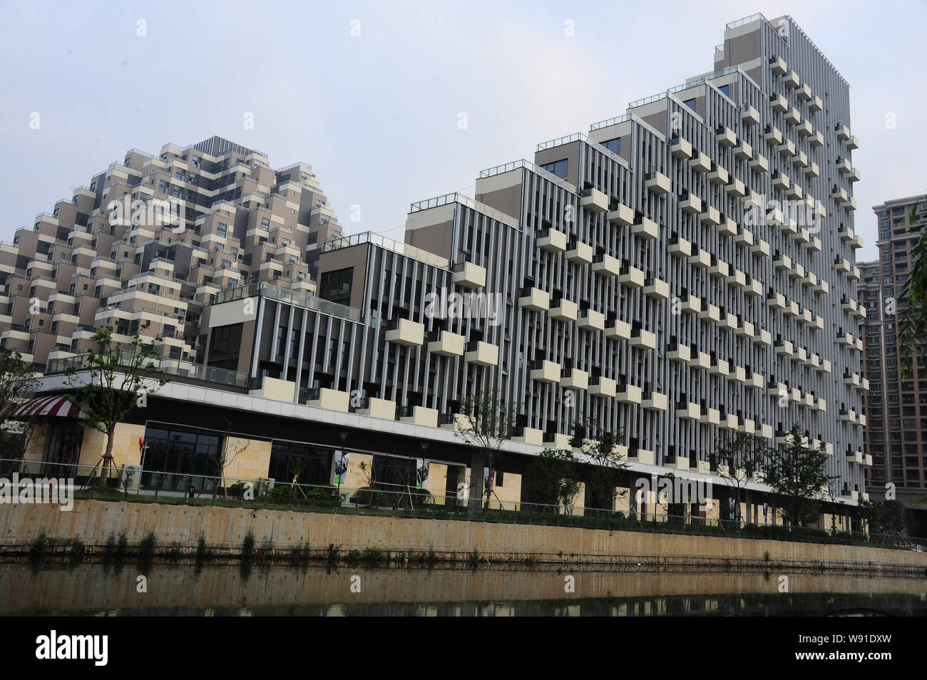 The Pyramid-shape office building in Kunshan, east Chinas Zhejiang ...