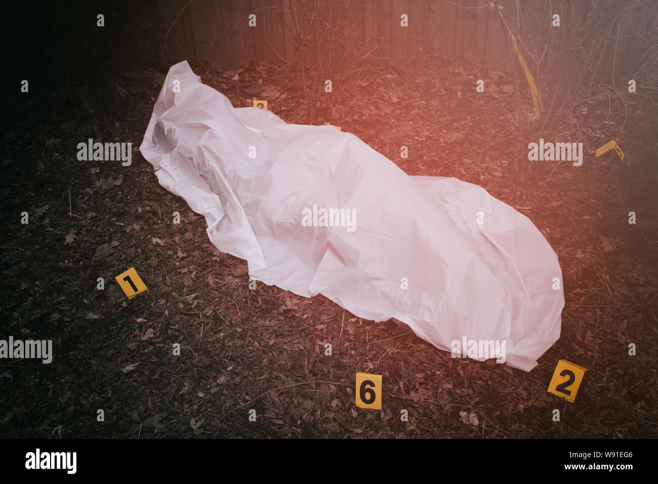 Crime Scene Evidence Markers High Resolution Stock Photography and ...