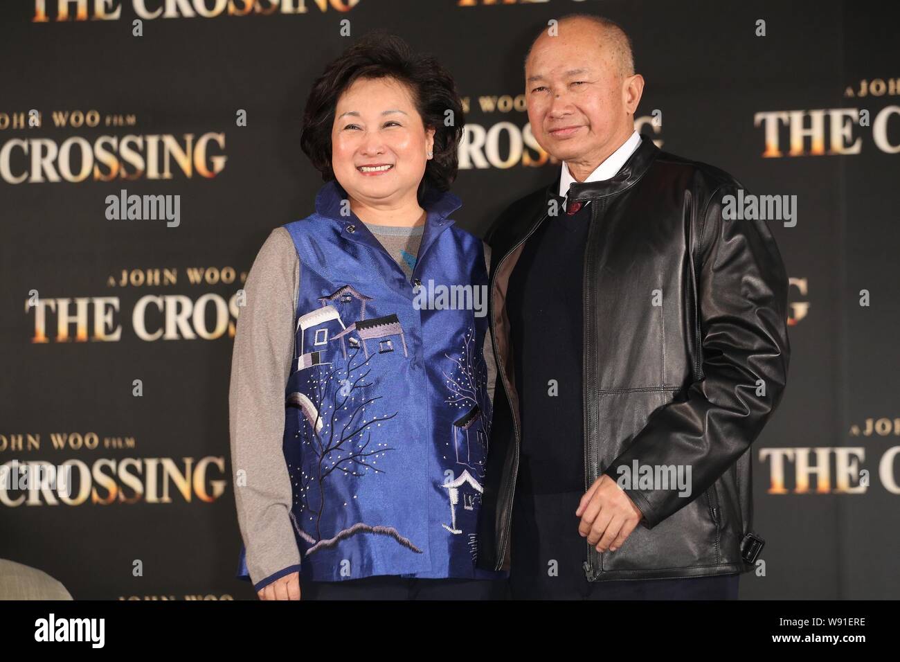 Hong Kong director John Woo, right, and his wife Annie Woo pose during ...