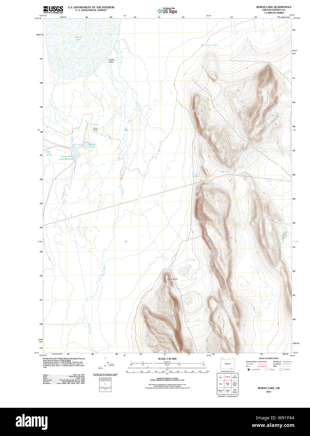 Lake oregon map hi-res stock photography and images - Alamy