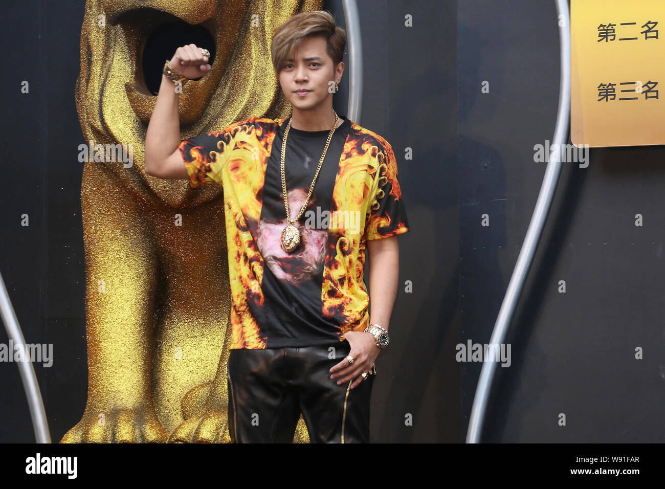 Taiwanese singer Show Luo poses during a promotional event for his new ...