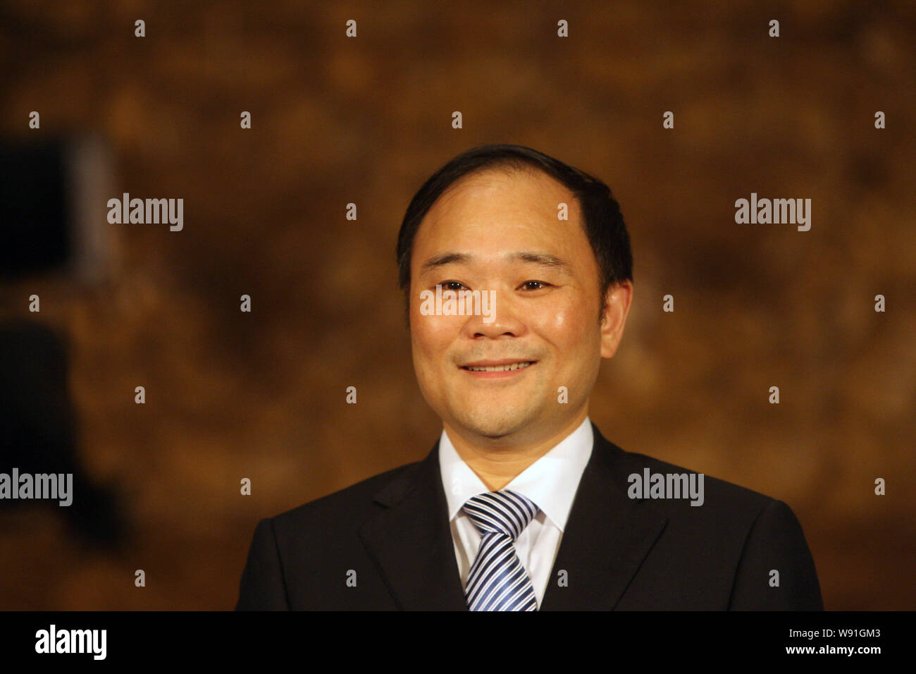 Li Shufu, Chairman of Geely Automobile Holding Co., Ltd., attends a sub ...