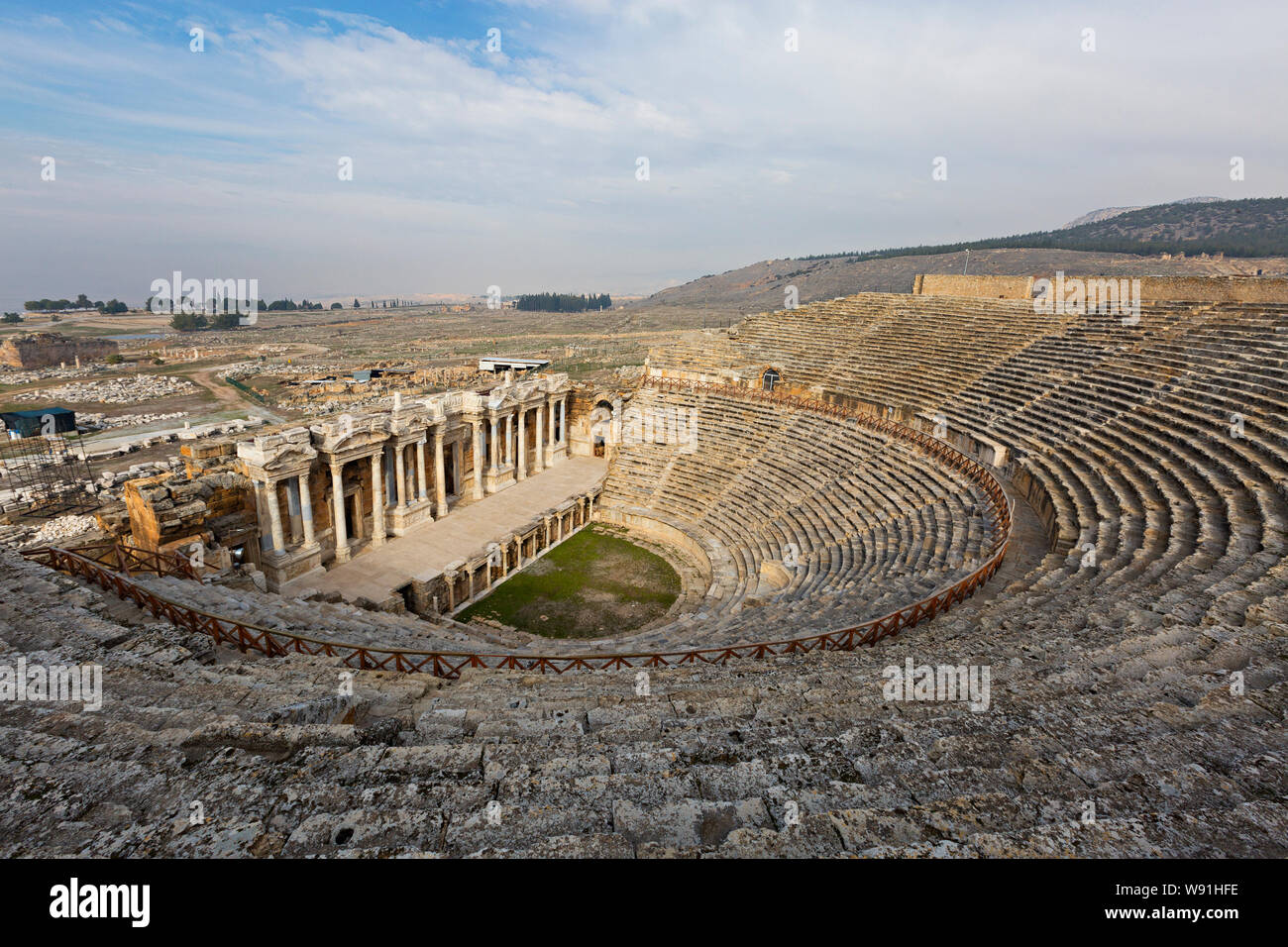 Roman amphitheatre in the ruins of Hierapolis, in Pamukkale, Turkey Stock Photo - Alamy