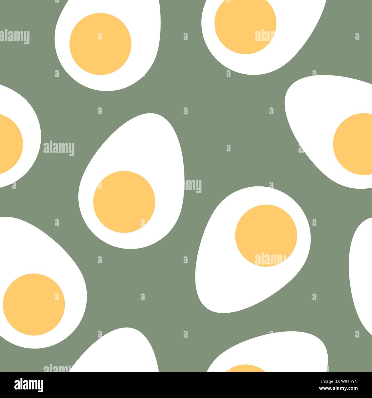 Vector seamless pattern of eggs on green background Stock Vector Image ...