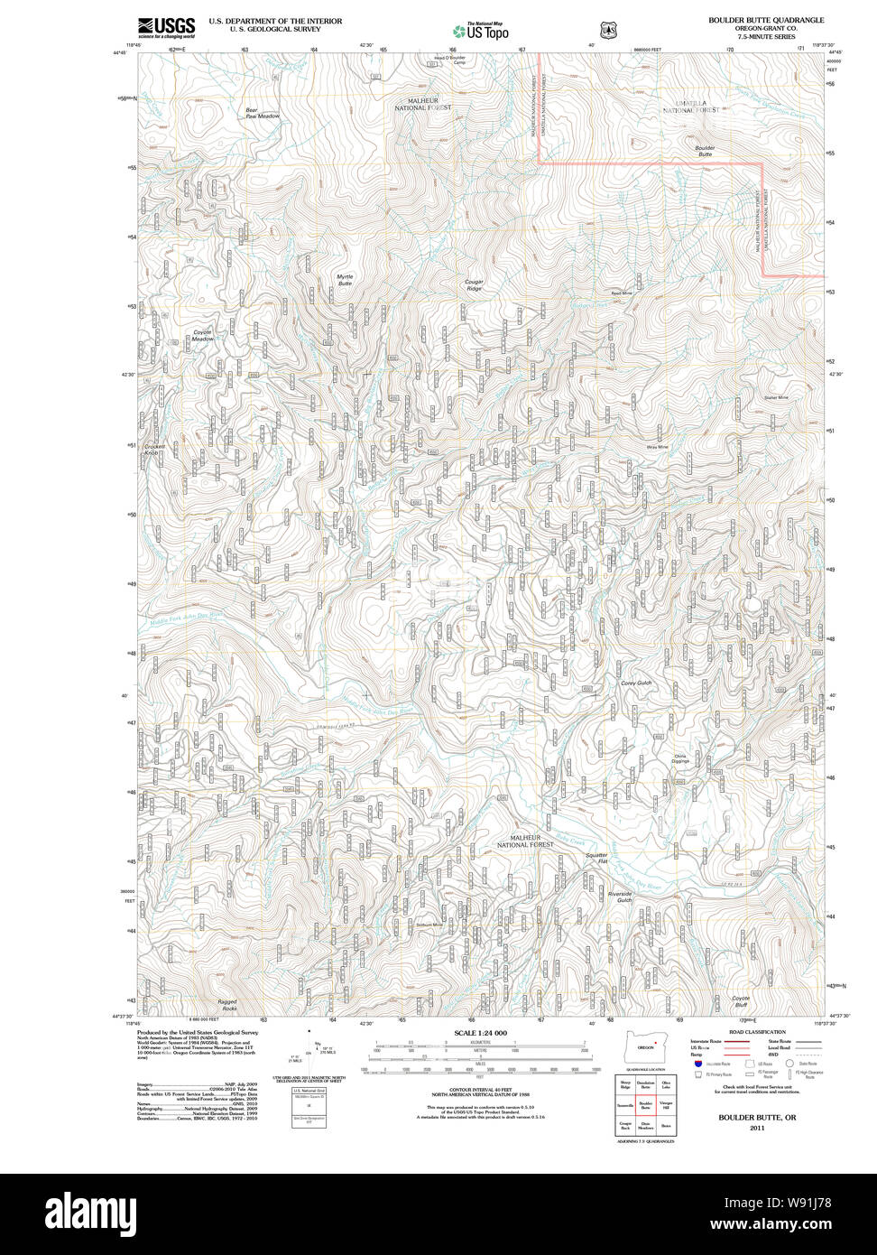 Map of boulder hi-res stock photography and images - Alamy