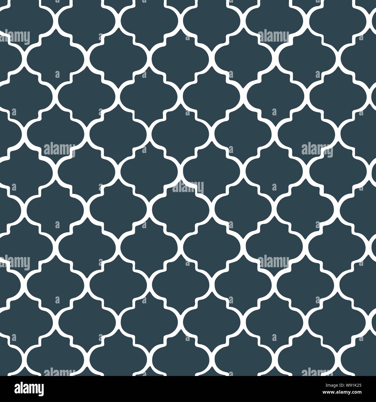 Vector seamless pattern of blue mozaic. Moroccan-inspired tiles Stock ...