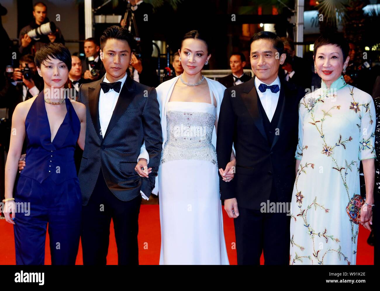 (From left)Hong Kong director Flora Lau, Chinese actor Chen Kun, Hong Kong actress Carina Lau ...