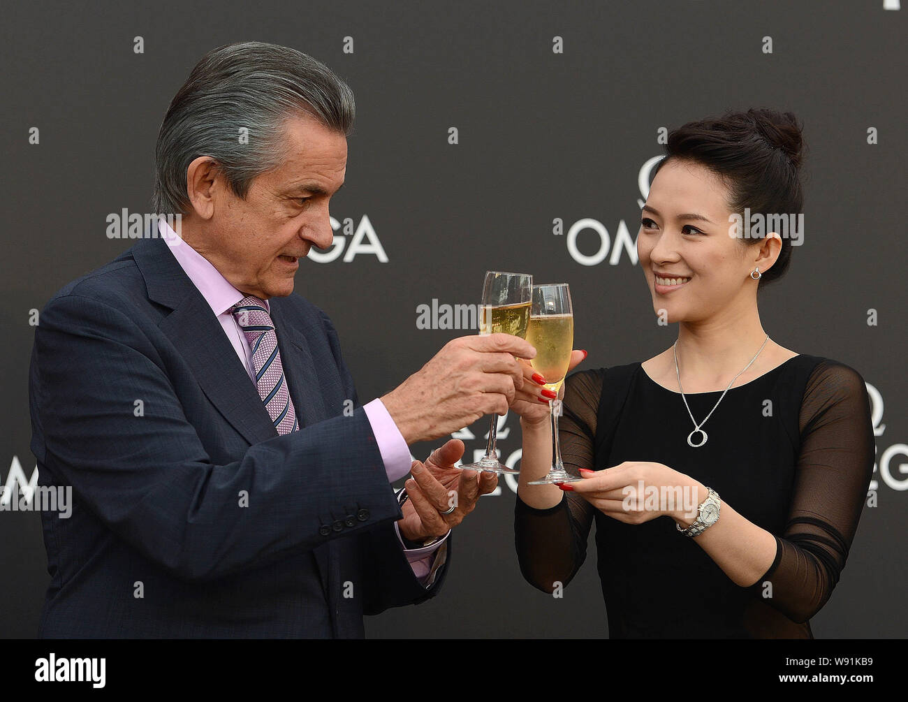 Chinese actress Zhang Ziyi, right, and Stephen Urquhart, President and ...