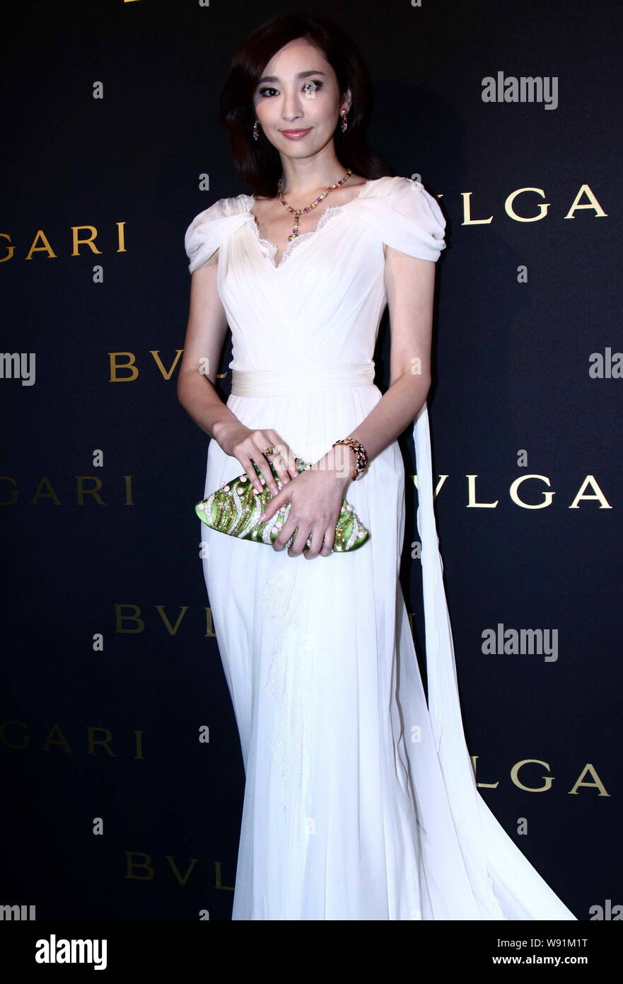 Taiwanese model and actress Pace Wu poses as she arrives for the light ...