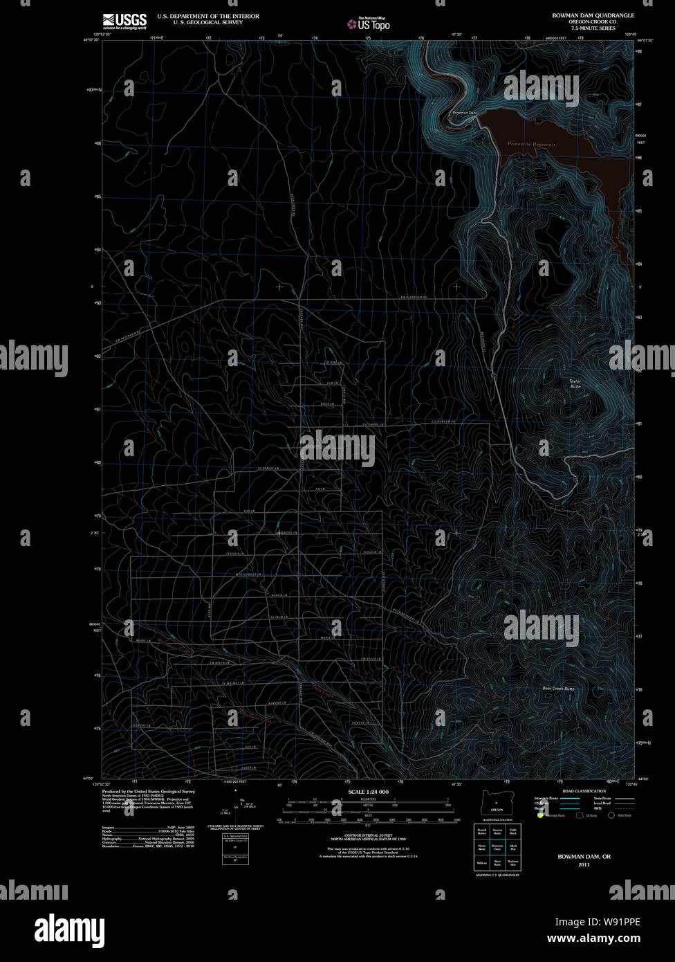 Map of bowman hi-res stock photography and images - Alamy