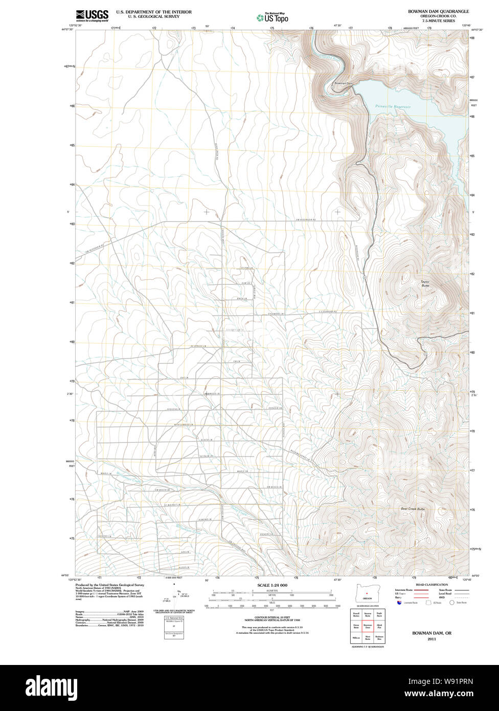 Map of bowman Cut Out Stock Images & Pictures - Alamy