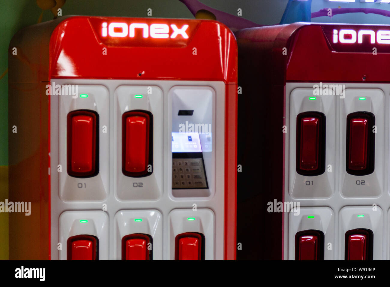 Taichung, Taiwan - August 4, 2019: Kymco IoneX battery-powered electric ...