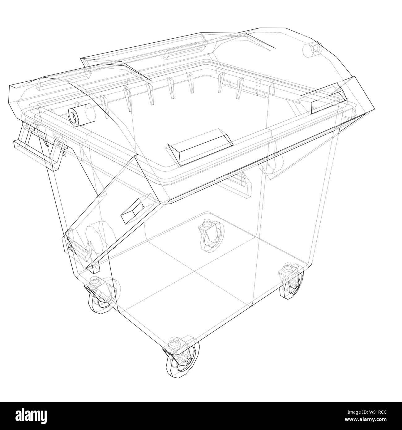 Outline Dumpster or dustbin vector Stock Vector Image & Art - Alamy