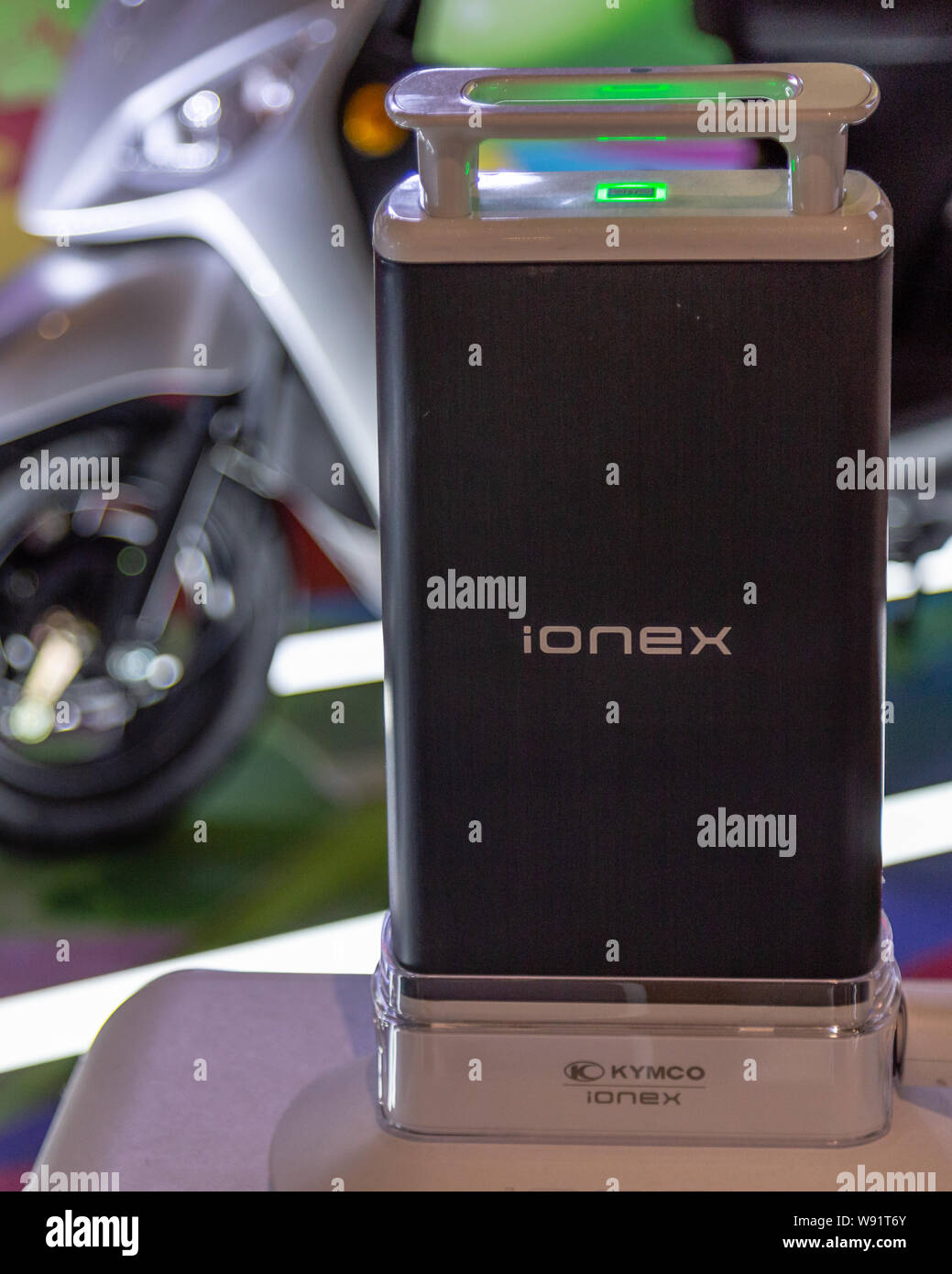Taichung, Taiwan - August 4, 2019: Kymco IoneX battery-powered electric ...