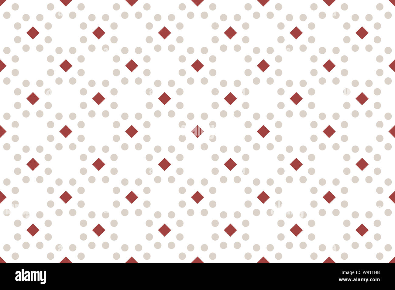 Seamless pattern. White background and shaped 45 degree rotated squares ...