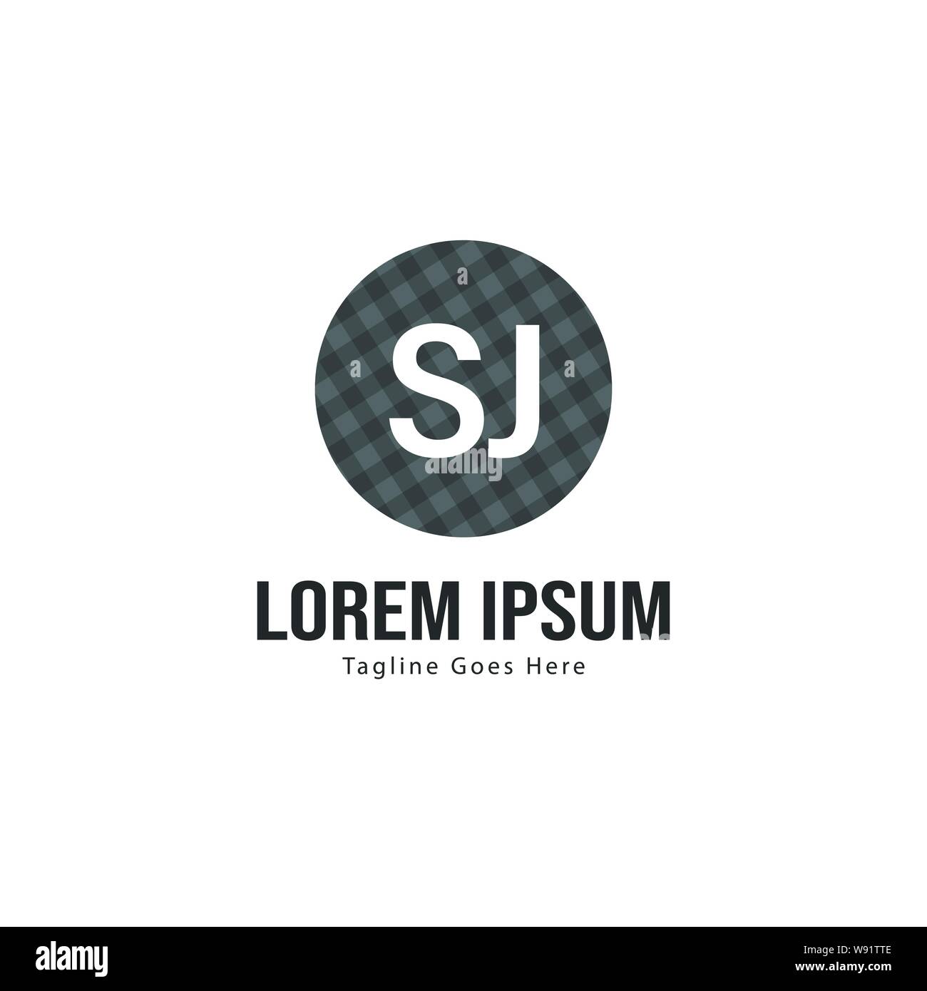 Initial SJ logo template with modern frame. Minimalist SJ letter logo ...