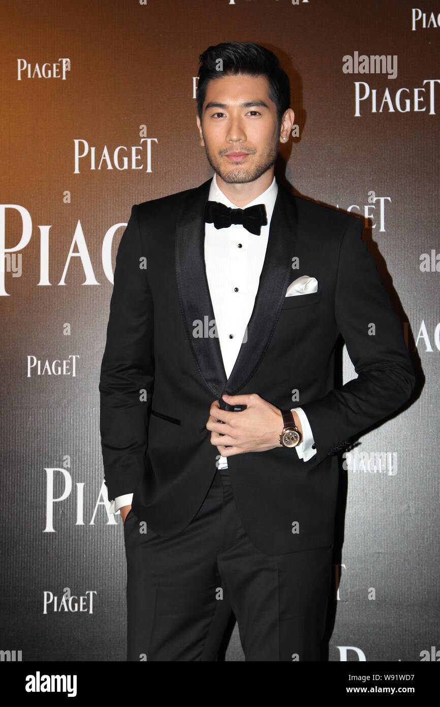 Taiwanese model and actor Godfrey Gao poses as he arrives at a banquet ...