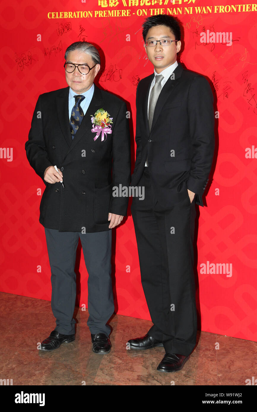 Hong Kong tycoon Timothy Fok Tsun-Ting, left, and his second son Eric ...
